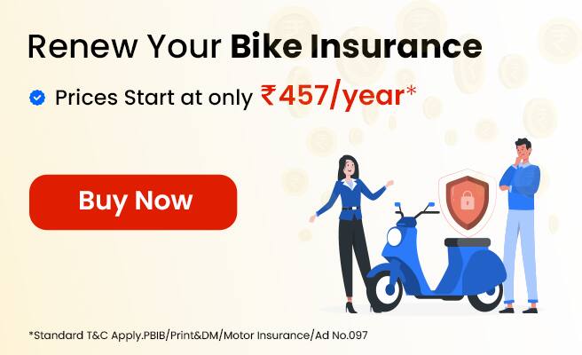 Buy Bike Insurance at ₹457* - Renew Two Wheeler Policy Online